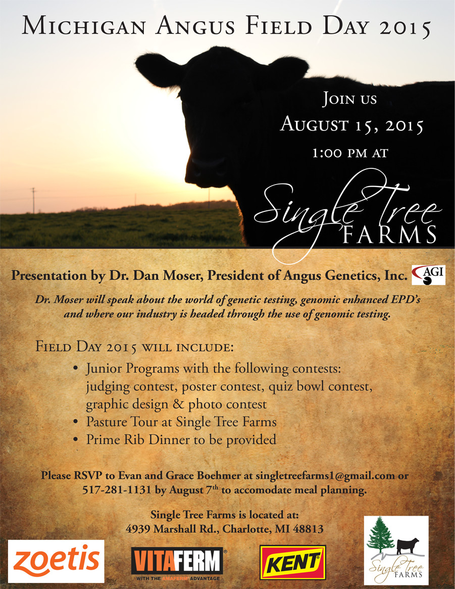 Michigan Angus Field Day at Single Tree Farms in Charlotte